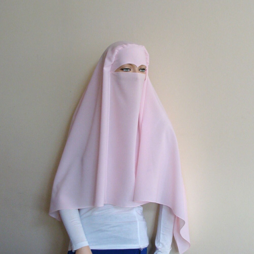 Pink niqab traditional niqabelegant burqa wedding hijab