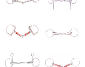 Horse bits art | Etsy