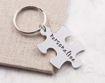 Puzzle keychain | Etsy