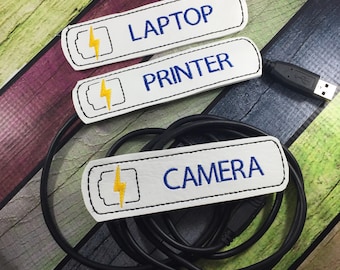 Personalized Phone Cable Label cord organizer cord