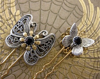 Butterfly hair pin | Etsy