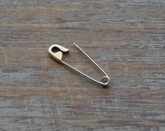 Little silver plate or gold plate Safety Pins fancy tiny pin
