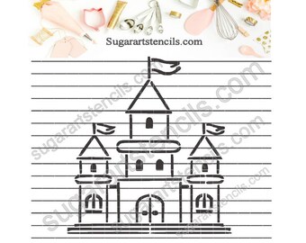 Castle stencil | Etsy