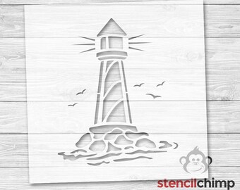 Lighthouse stencil | Etsy