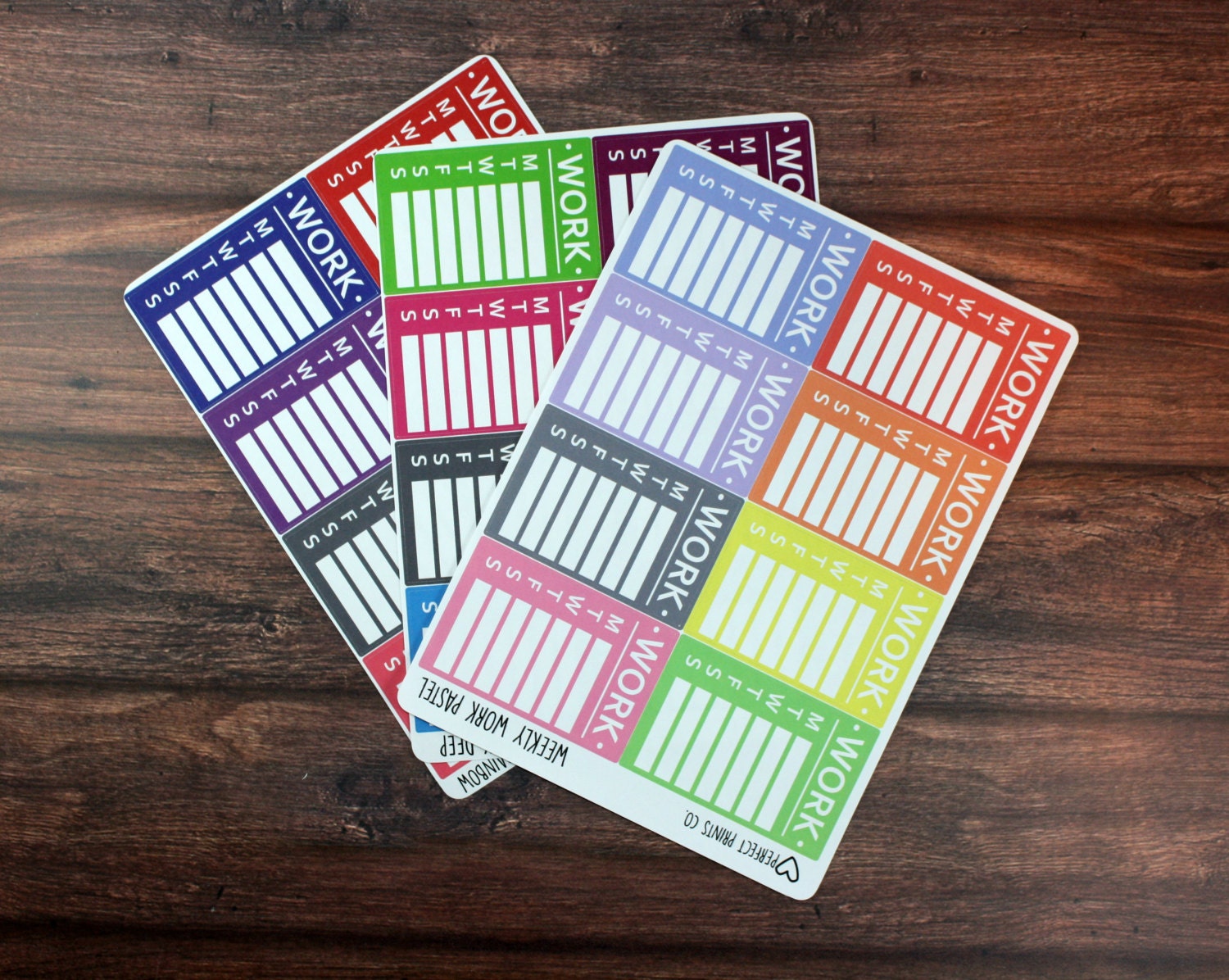 Weekly Work Schedule Planner Stickers For use with Erin
