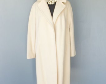 White wool coat | Etsy