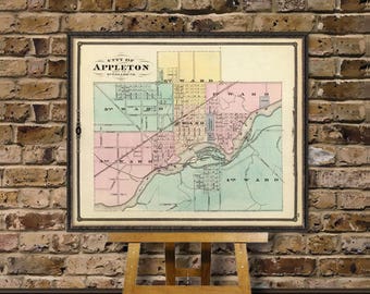 Appleton map | Etsy