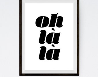 Oh la la poster | Etsy