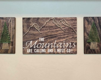 Mountain string art | Etsy