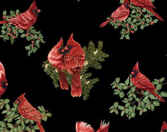 Cardinal fabric | Etsy