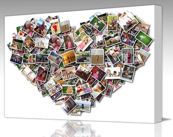 Heart photo collage | Etsy