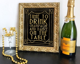Printable Great Gatsby Fitzgerald Quote Sign Whiskey Bar