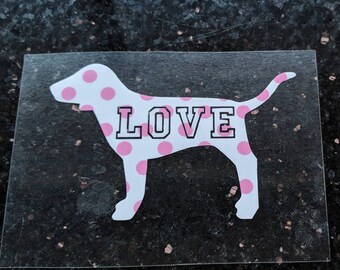 VS Pink Cursive Inspired Iron On Vinyl Decal Heat Transfer