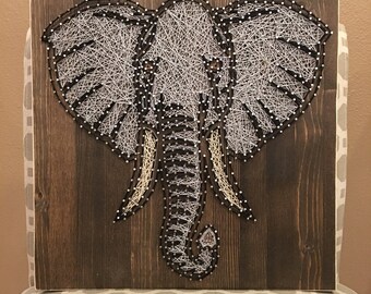 Elephant string art | Etsy