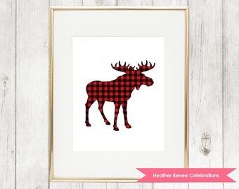 Plaid moose | Etsy