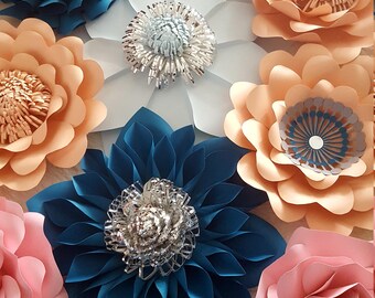 Paper flower wall | Etsy