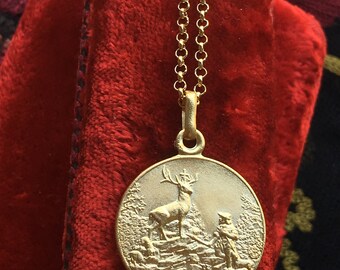 St hubert pendant | Etsy