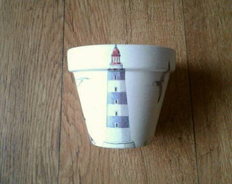 Nautical flower pot | Etsy