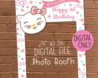 Hello kitty photo booth prop | Etsy
