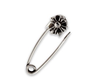 Little silver plate or gold plate Safety Pins fancy tiny pin