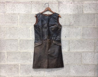 Leather dress | Etsy