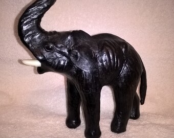 Leather elephant | Etsy