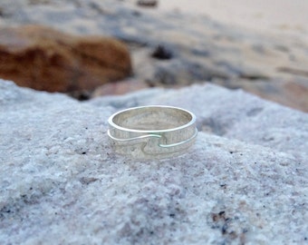 Wave Ring Mens Wave Ring Ladies Wave Ring Surfer Ring