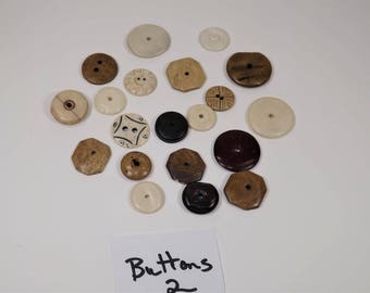 Bone buttons | Etsy