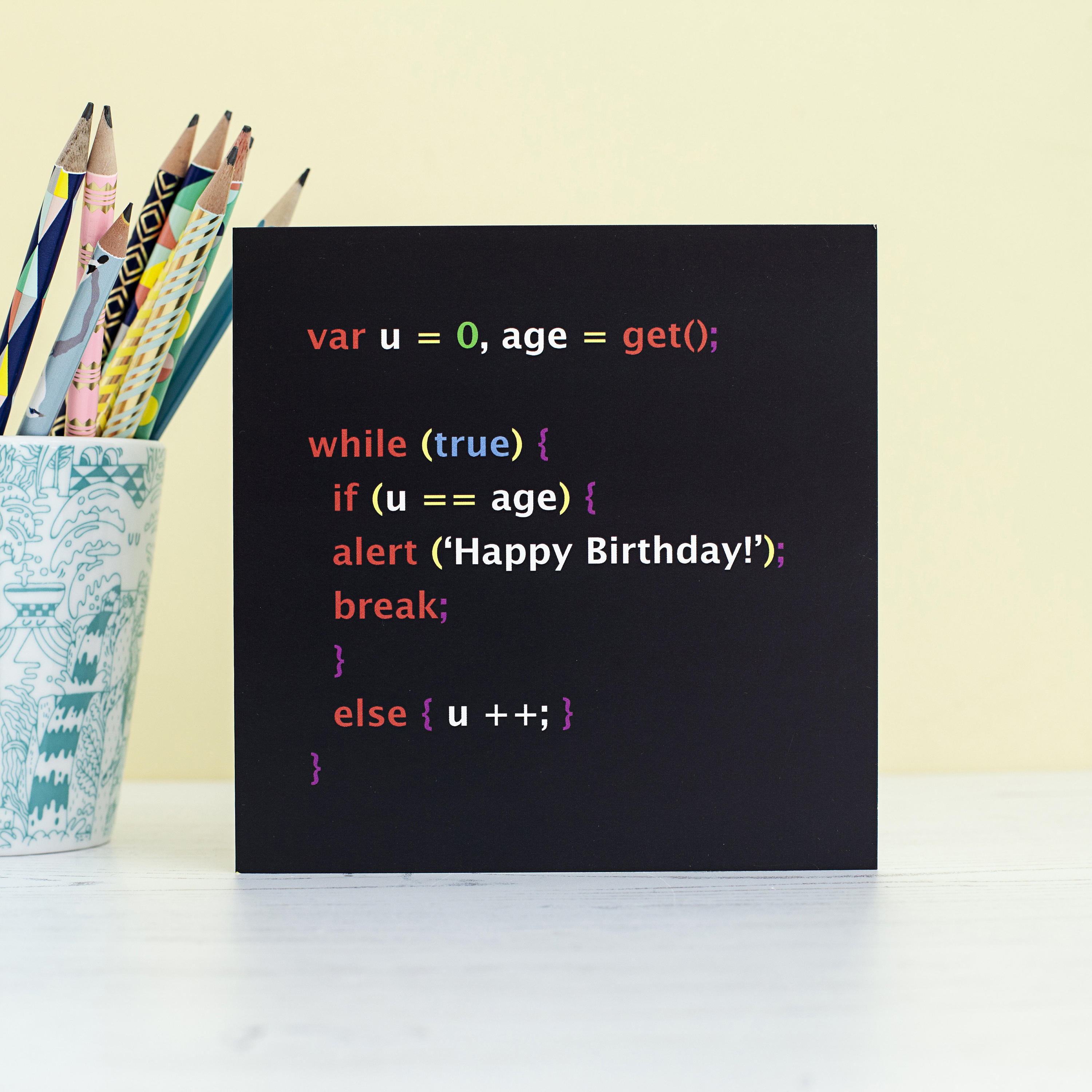 Geek Geburtstagskarte Javascript Geburtstag Karte