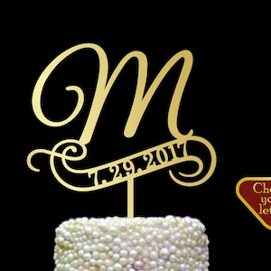 Letter m cake topper | Etsy