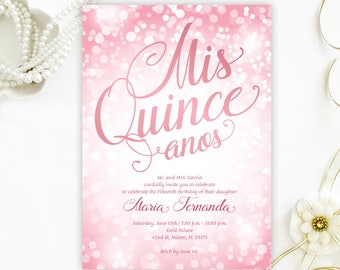 Invitaciones de quinceanera | Etsy