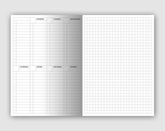 B6 DAILY View Schedule Traveler's Notebook Printable