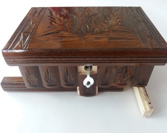 Jewelry box magic box mystery box big puzzle box red secret