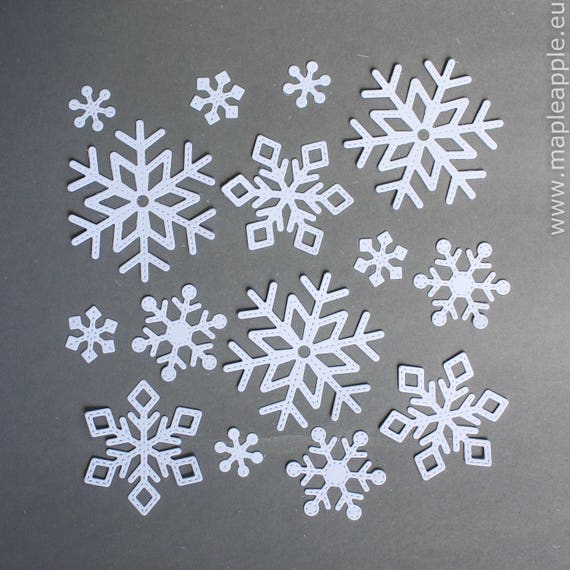 Snowflakes die cuts paper snowflake Christmas card making