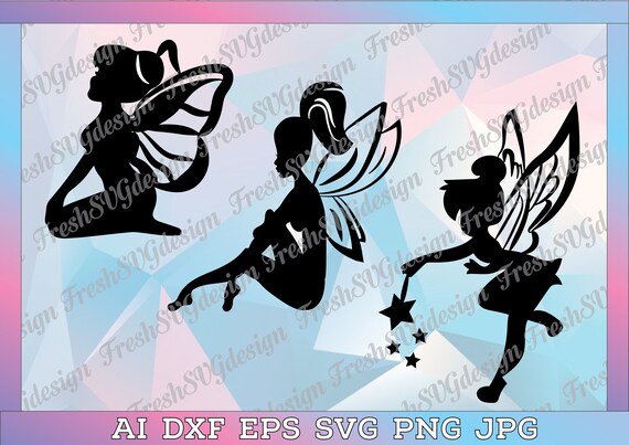 Fee SVG Fee Silhouette Svg Svg Feen Elfen-Cutting-Dateien