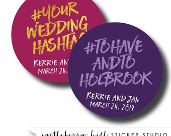 Instagram Wedding Hashtag Tent Card Custom Printable