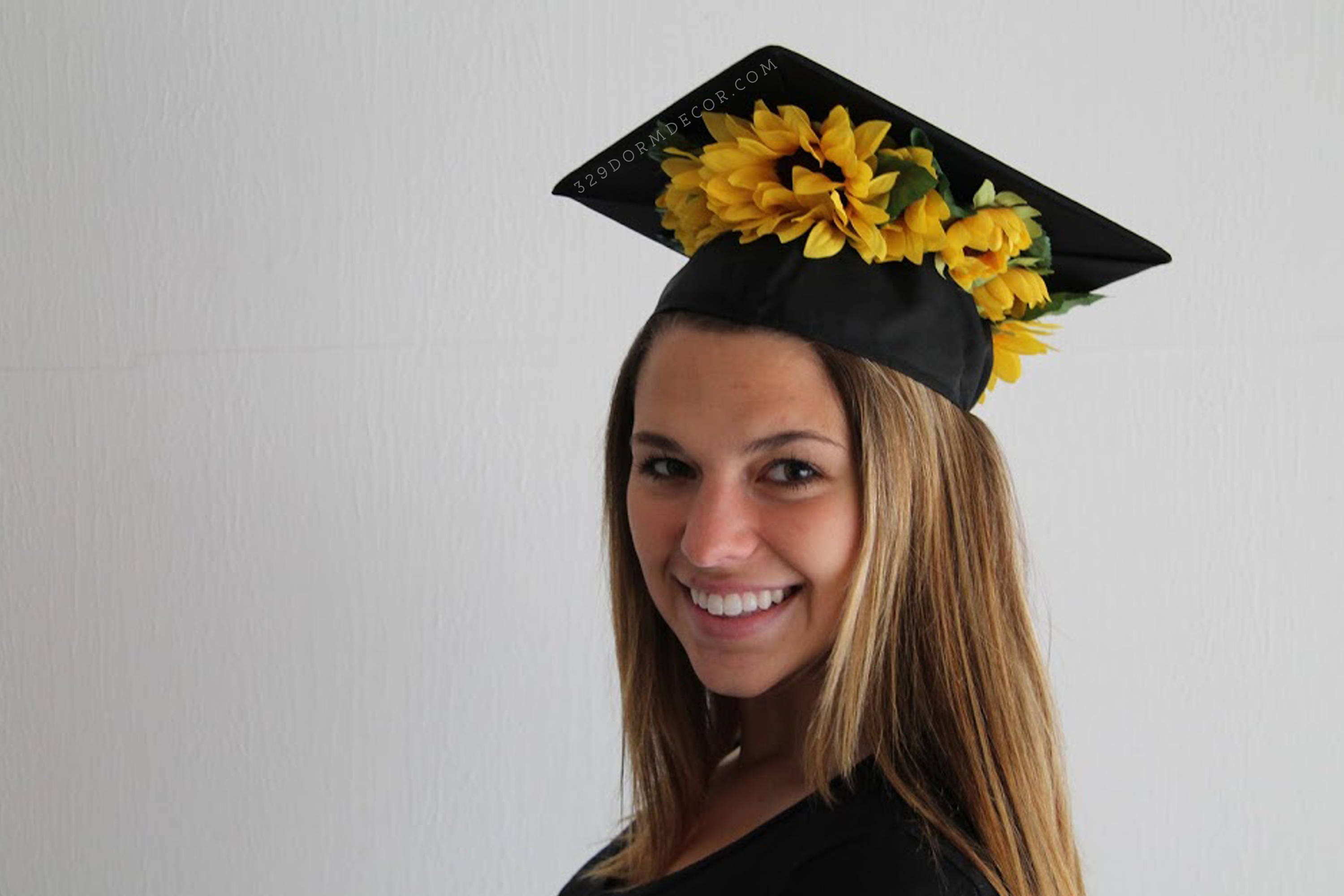 Sunflower Crown Graduation Cap