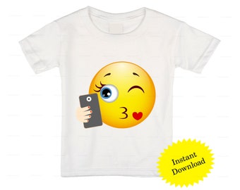 Emoji tshirt | Etsy