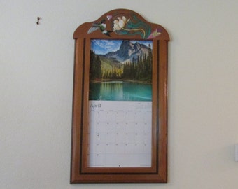 Rustic barn wood calendar frame. Calendar holder. Reclaimed