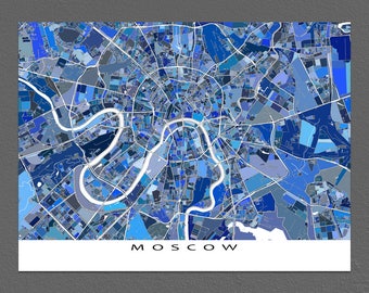 Moscow Art Print Moscow Russia City Skyline Poster Version