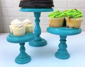 Turquoise cake stand | Etsy