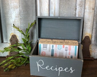 Rustic recipe box | Etsy