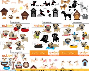 Puppy clipart | Etsy