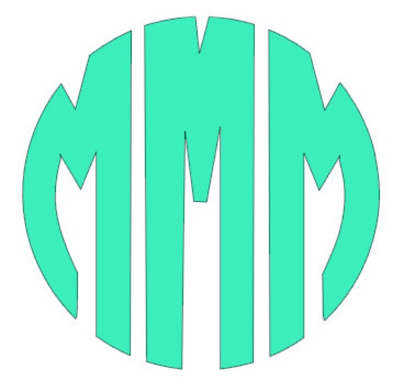 Items similar to Letter "M" Circle Monogram File for Silhouette ...