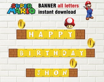 Super mario letters | Etsy