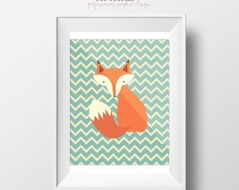 Fox printable | Etsy
