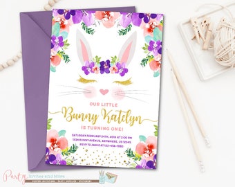 Bunny invitation | Etsy