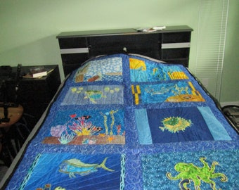 Sea life quilt | Etsy