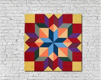 Wood quilt block | Etsy