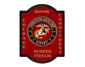Usmc plaque | Etsy